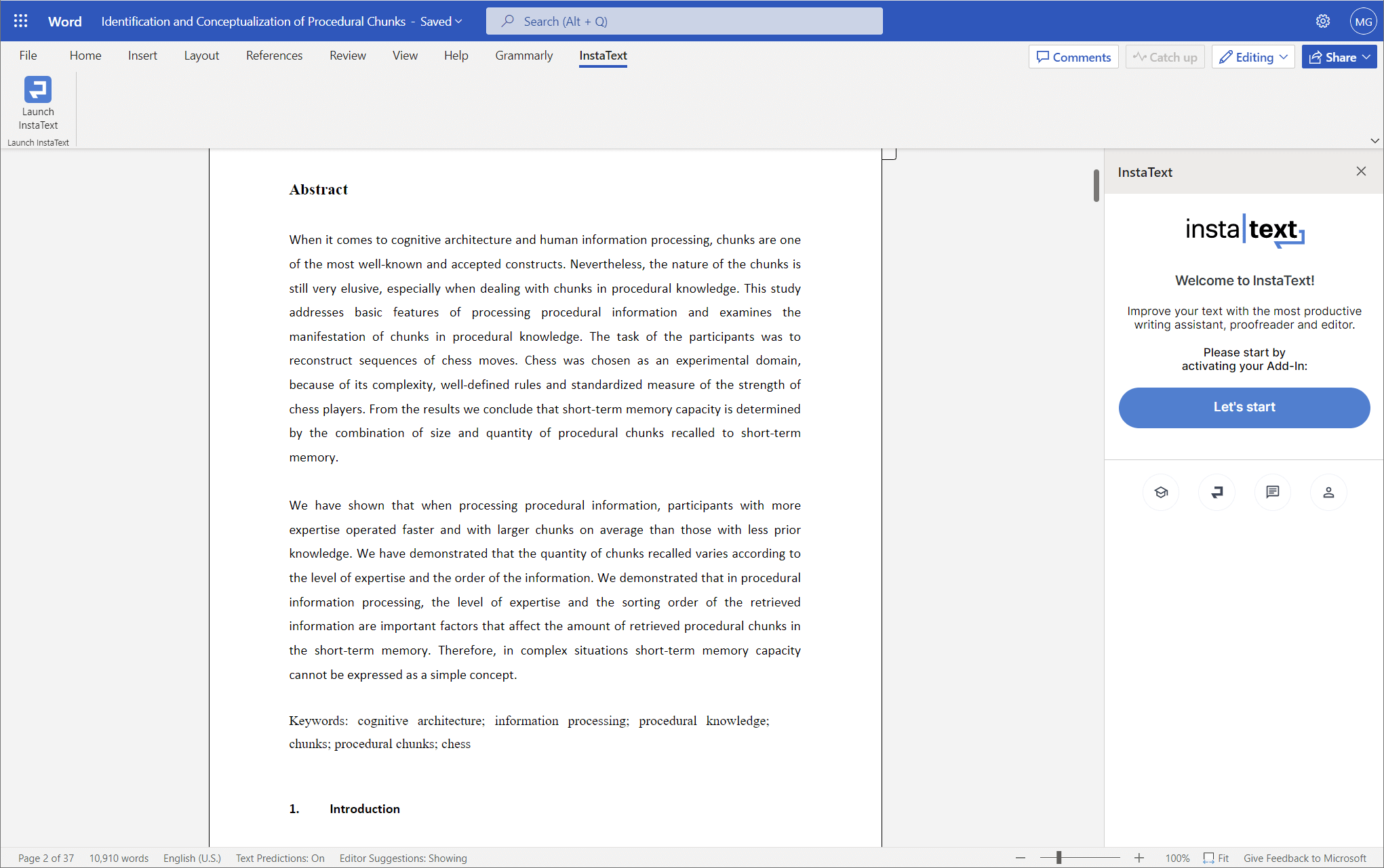 How to use the InstaText for Word Add-in – InstaText | Write like a ...