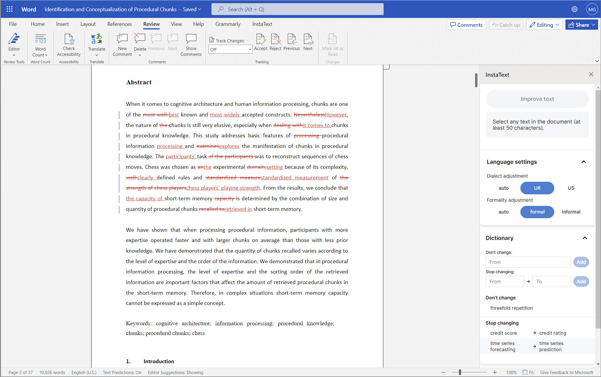 How to use the InstaText for Word Add-in – InstaText | Write like a ...