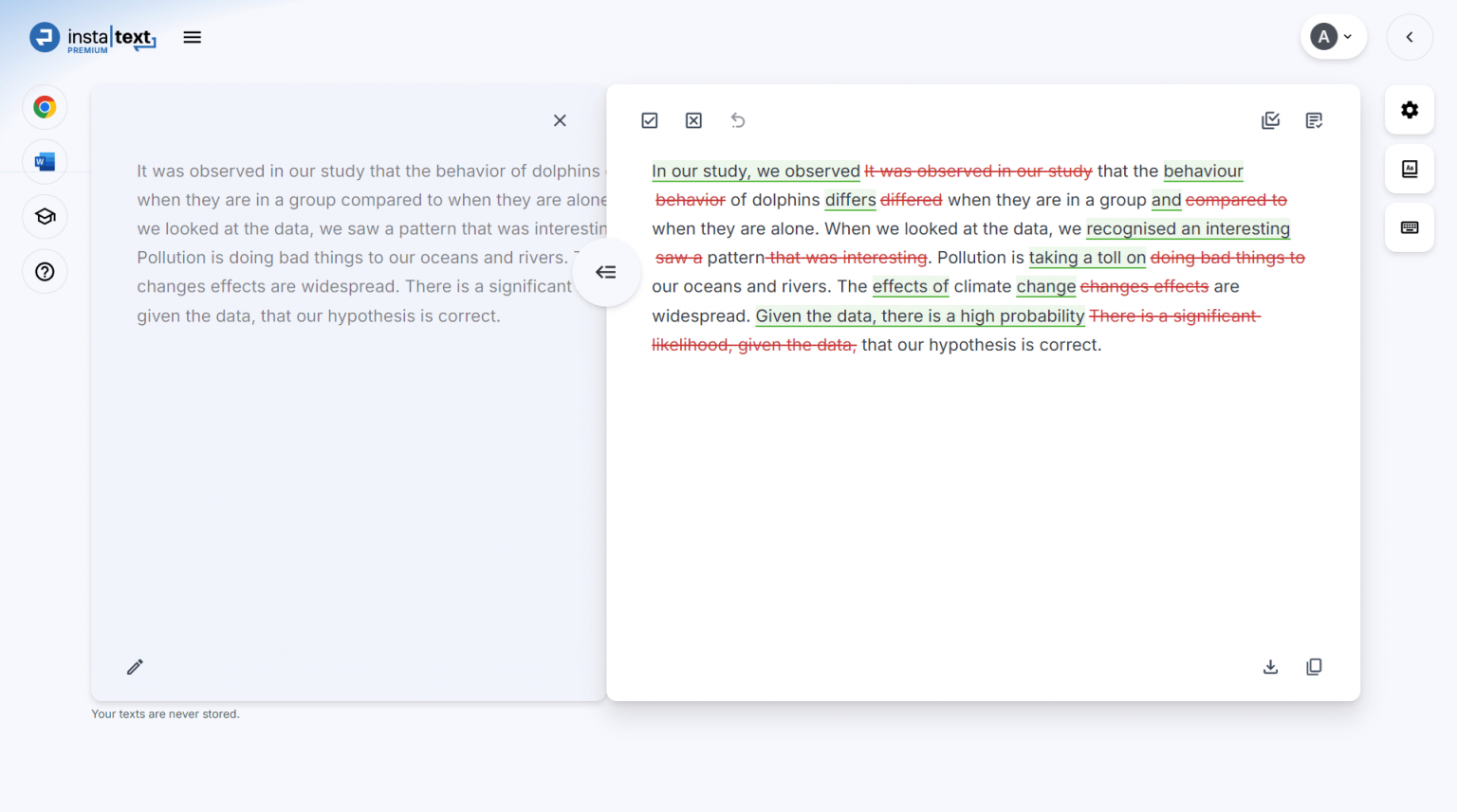 InstaText Editor – InstaText | Write like a native speaker