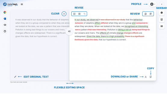 InstaText Editor – InstaText | Write like a native speaker
