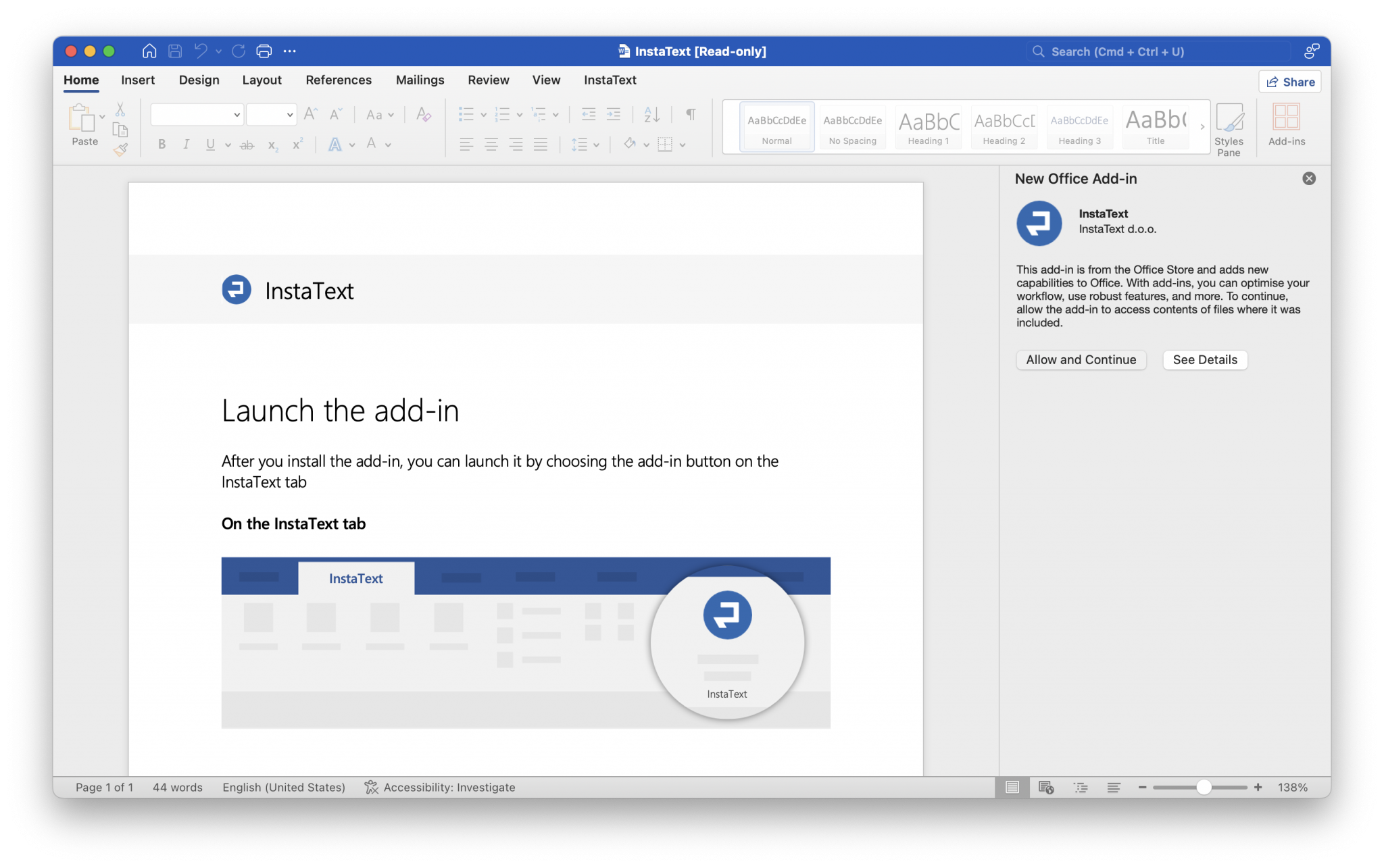 How to use the InstaText for Word Add-in – InstaText | Write like a ...