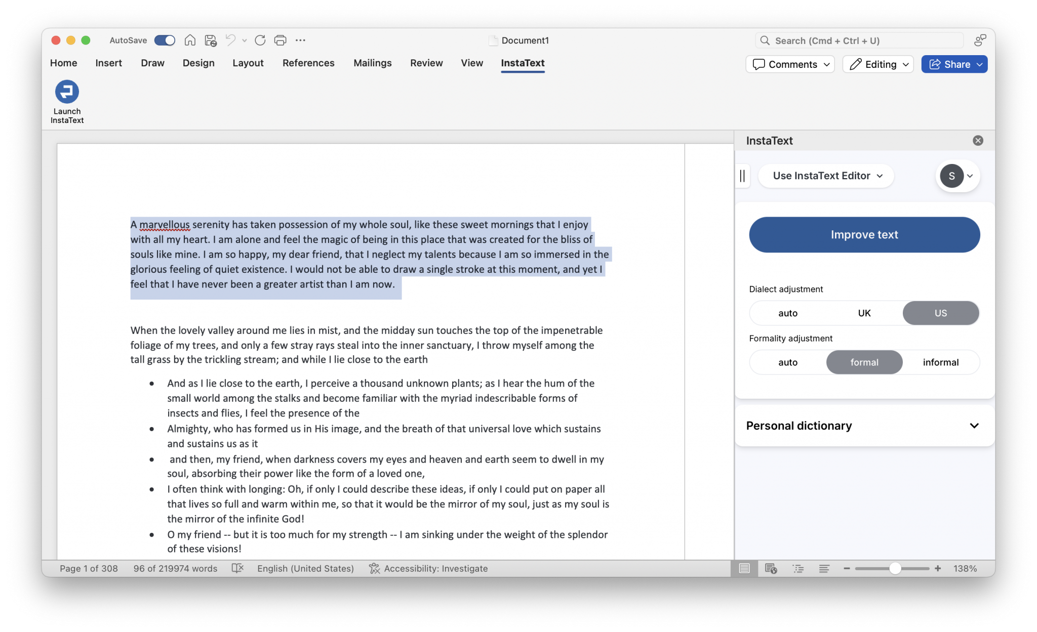 How to use the InstaText for Word Add-in – InstaText | Write like a ...
